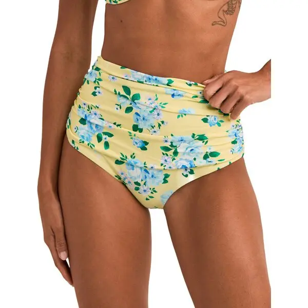 ADORE ME Morgana Swimwear High Waisted Bottom - Floral Yellow