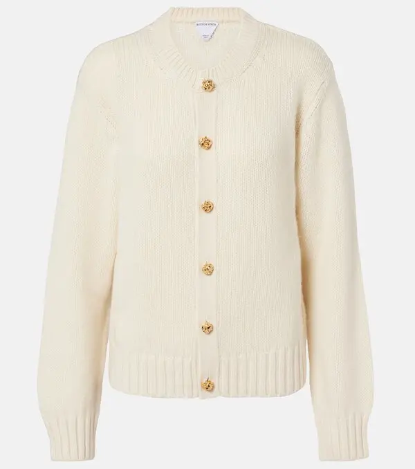 Bottega Veneta Knot Cashmere Cardigan - Beige