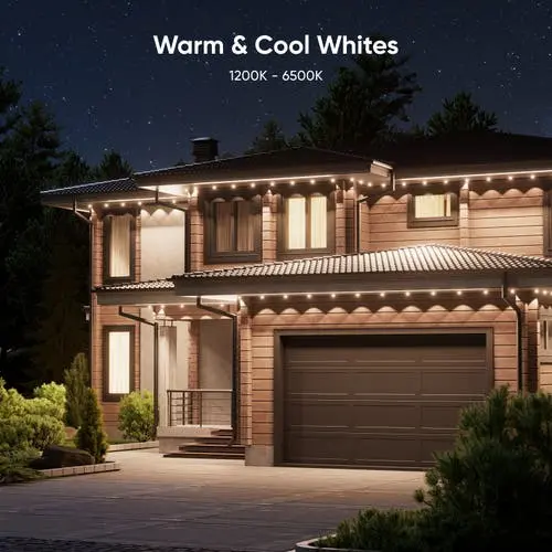 NANOLEAF Matter Smart Permanent Outdoor Lights Smarter Kit With Cable Covers 49ft