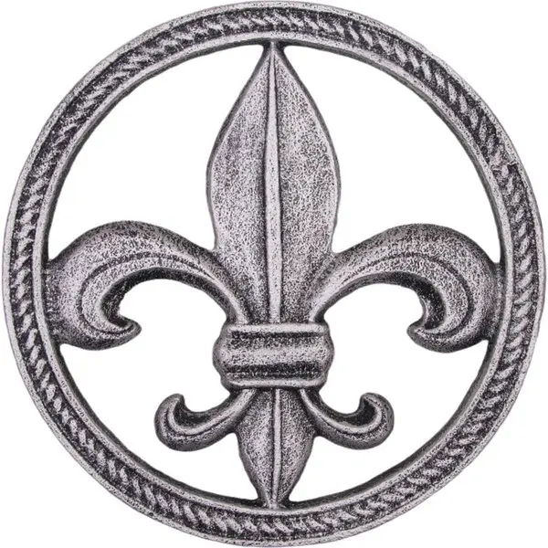 GALLERIE II Fleur De Lis Metal Serving Kitchen Trivet 7.48 - Silver