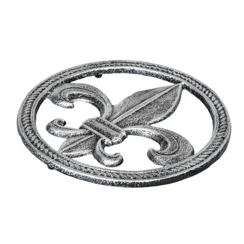 GALLERIE II Fleur De Lis Metal Serving Kitchen Trivet 7.48