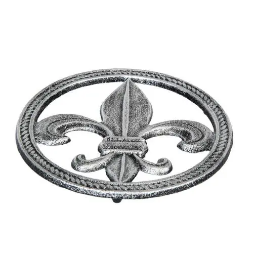 GALLERIE II Fleur De Lis Metal Serving Kitchen Trivet 7.48