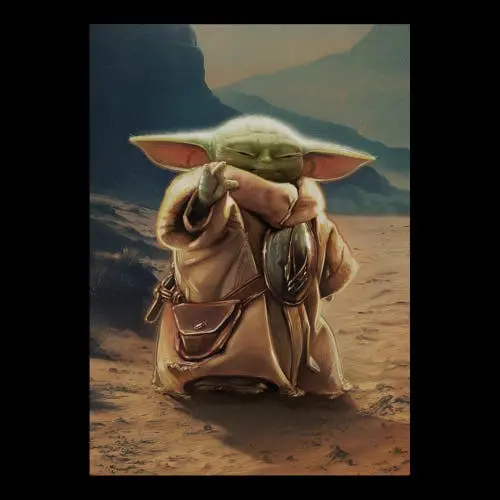STAR WARS: THE MANDALORIAN AND GROGU The Child Force Poster Short Sleeve Graphic T-shirt