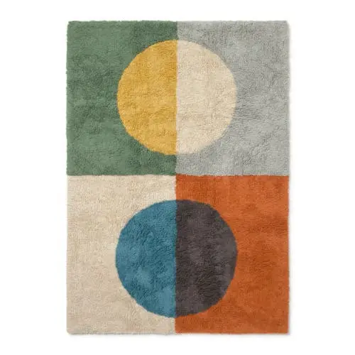 LORENA CANALS Washable Rug Illusion Lens - Green/ Blue/ Orange/ Beige
