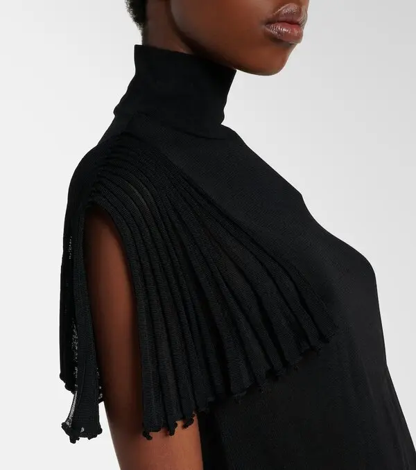 Alaïa Semi-sheer Turtleneck Top