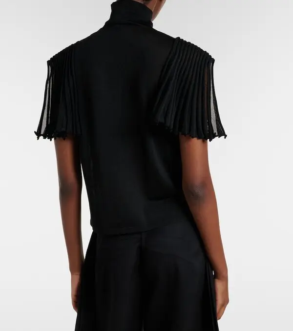 Alaïa Semi-sheer Turtleneck Top