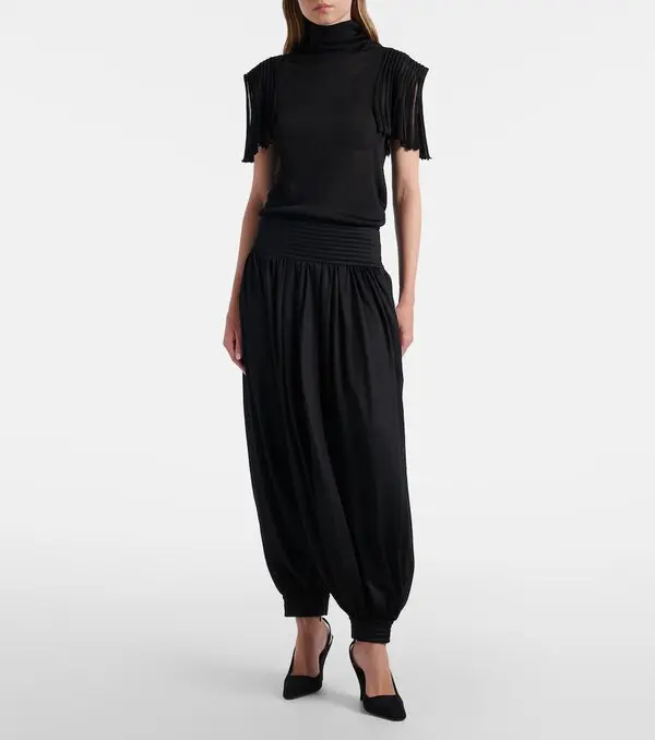 Alaïa Semi-sheer Turtleneck Top