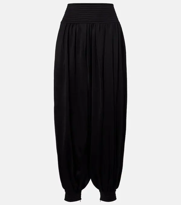 Alaïa Wool-blend Balloon Pants - Black