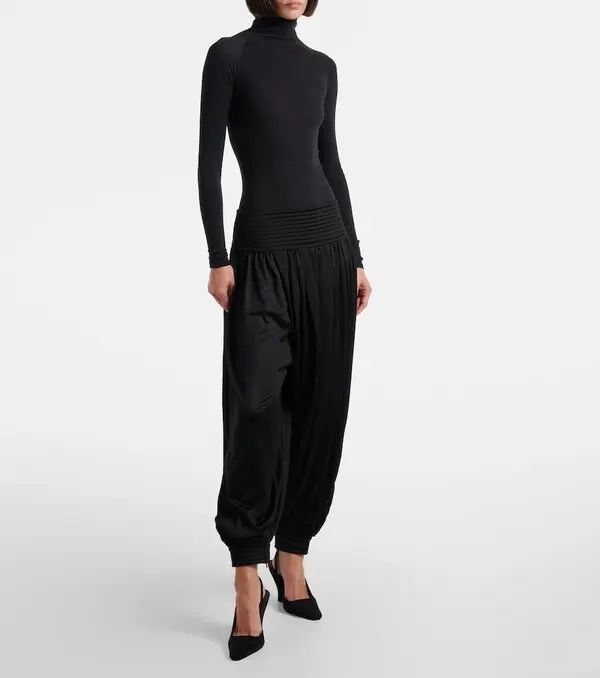 Alaïa Wool-blend Balloon Pants - Black