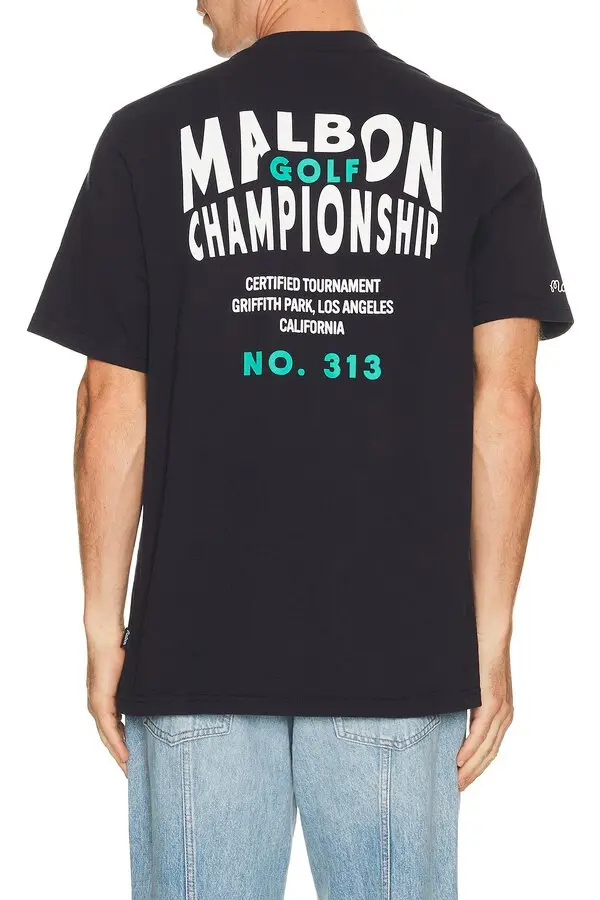 MALBON Bermuda Championship Tee In Navy - Midnight