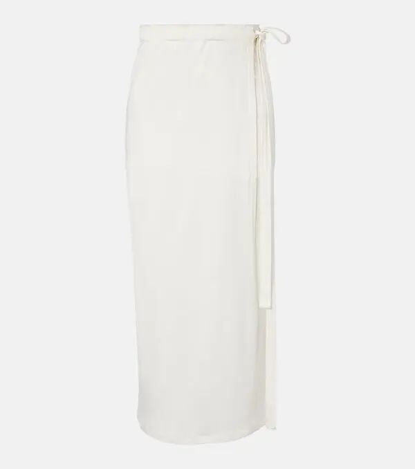 TOTEME Cotton And Silk Wrap Skirt - White