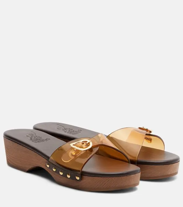 ANCIENT GREEK SANDALS Omonia Clogs - Brown