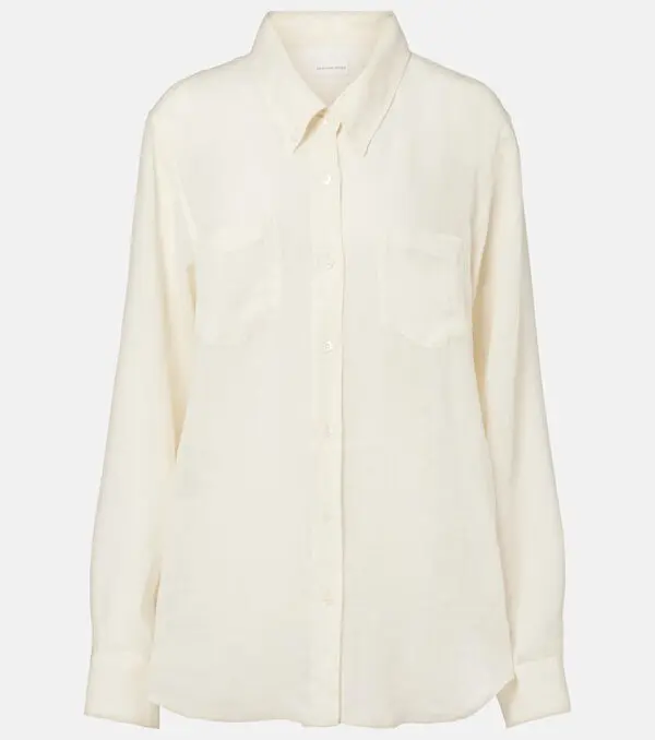 Dries Van Noten Oversized Ramie Shirt - White