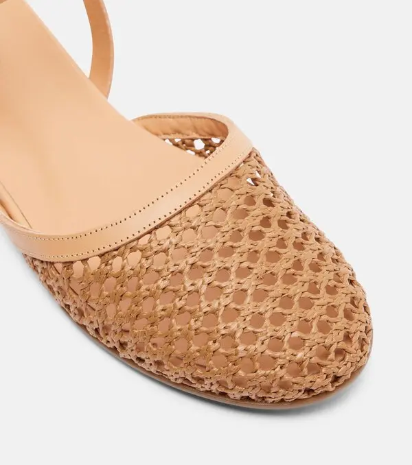 ANCIENT GREEK SANDALS Filothea Raffia Slingback Flats