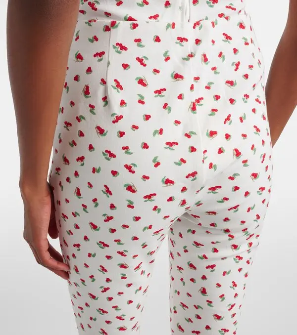 Posse Ebony Printed Cotton-blend Capri Pants