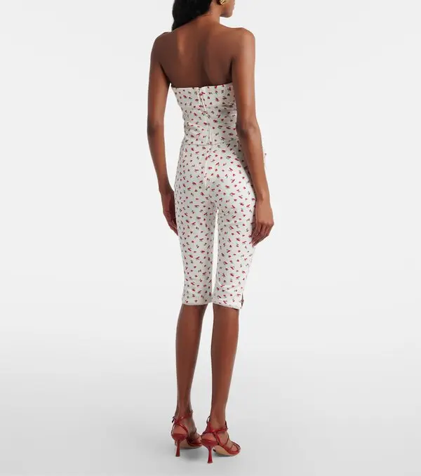 Posse Ebony Printed Cotton-blend Capri Pants