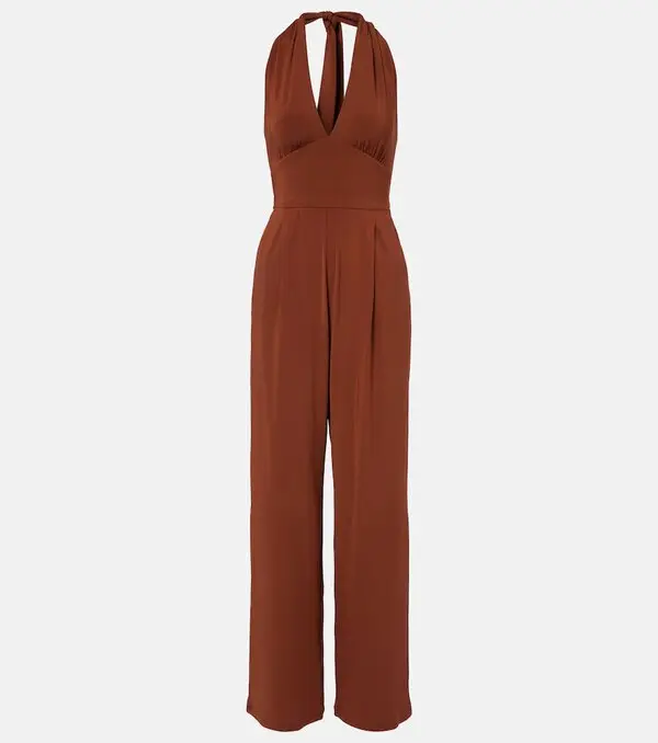 Max Mara Acume Halterneck Jumpsuit - Brown