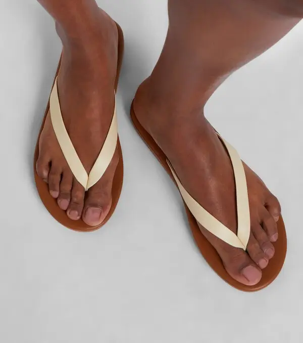 ANCIENT GREEK SANDALS Saionara Leather Thong Sandals - Brown