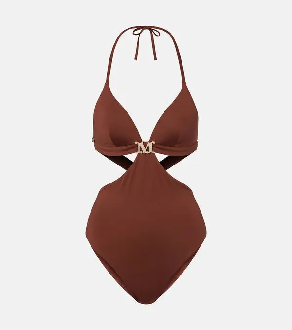 Max Mara Cambra Cutout Swimsuit - Brown