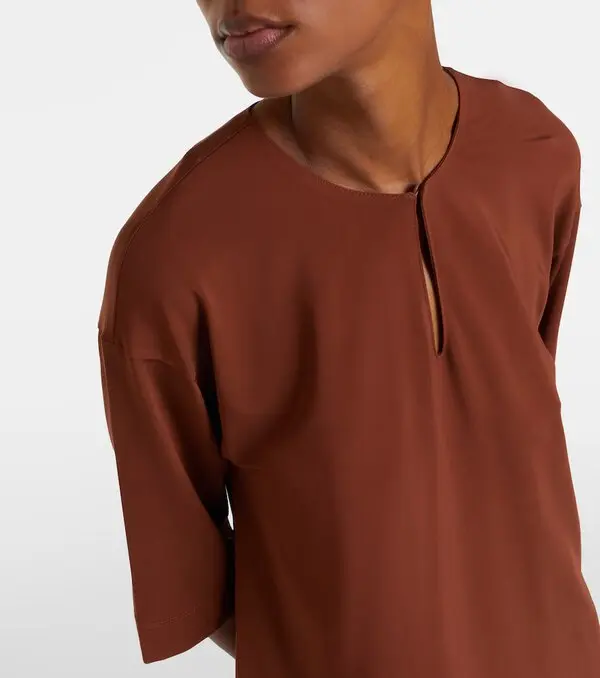 Max Mara Giglio Keyhole Oversized Top - Brown