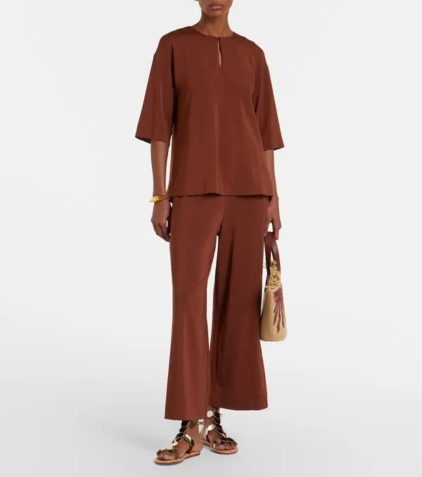 Max Mara Giglio Keyhole Oversized Top - Brown