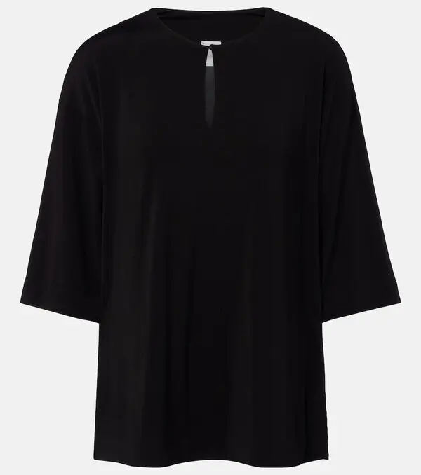 Max Mara Giglio Keyhole Oversized Top - Black