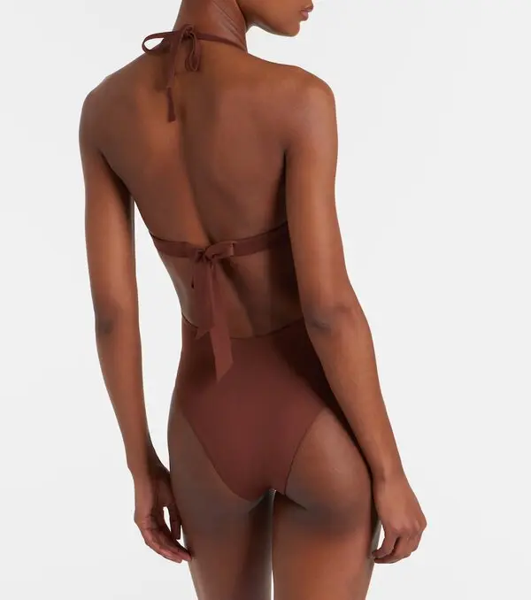 Max Mara Cambra Cutout Swimsuit - Brown