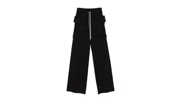 Rick Owens Creatch Wide Cargo Pantaloni - Black