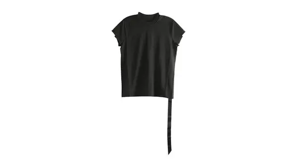 Rick Owens Cropped Small Level T-shirt - Black