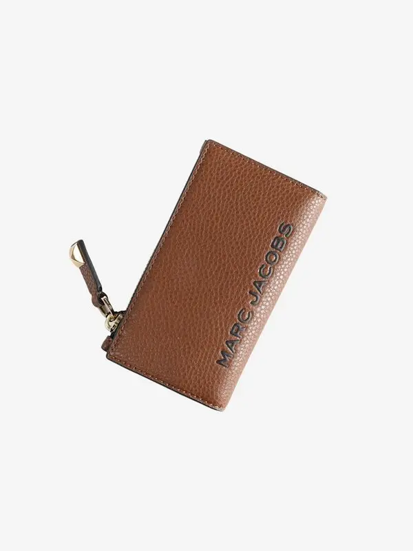 Marc Jacobs Bold Slg Medium Flat Wallet - Cognac