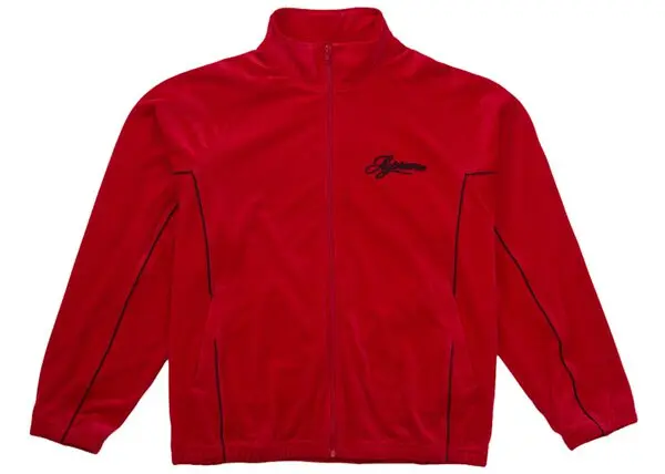 Supreme Velour Mesh Track Jacket - Red