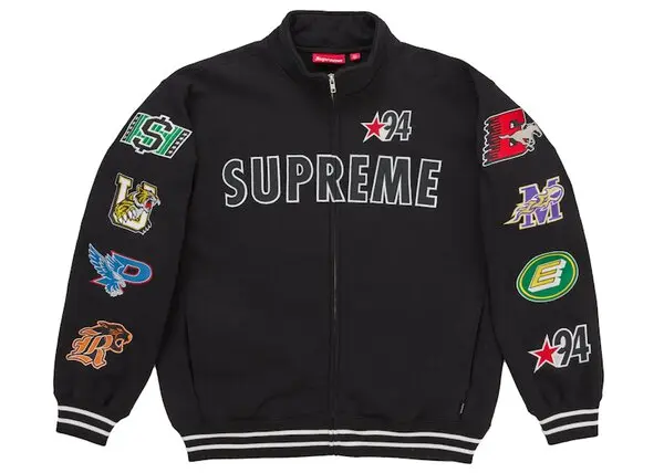 Supreme Mascots Zip Up Sweatshirt - Black