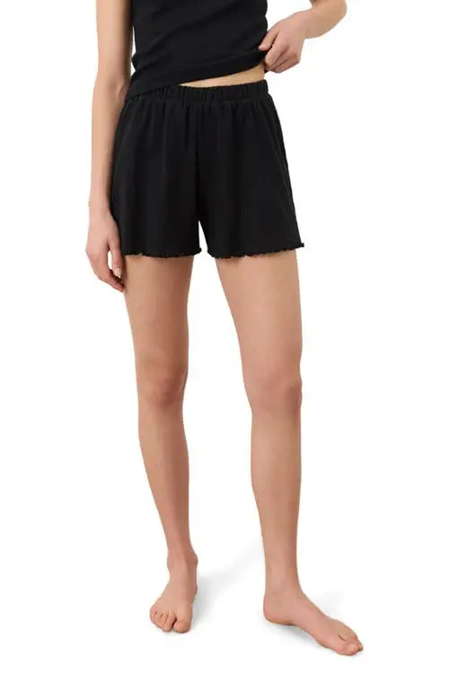 PACT Organic Cotton Pointelle Short - Black