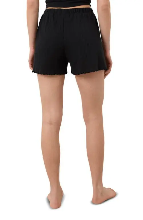 PACT Organic Cotton Pointelle Short - Black