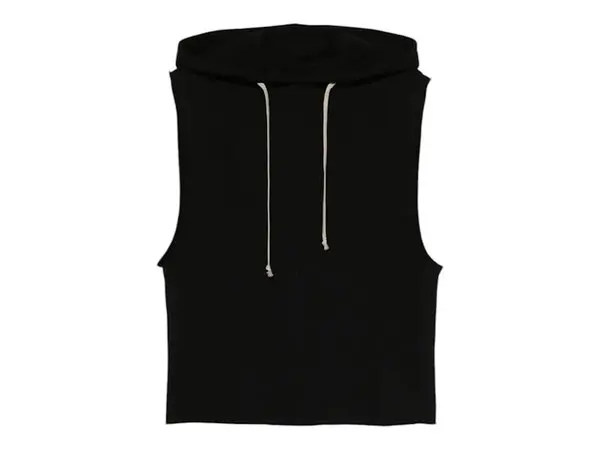 Rick Owens Short Sleeve Hoodie - Black