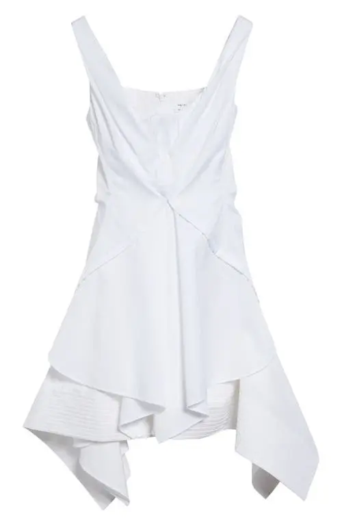 Alexander McQueen Deconstructed Cotton Poplin Minidress - Opticalwhite