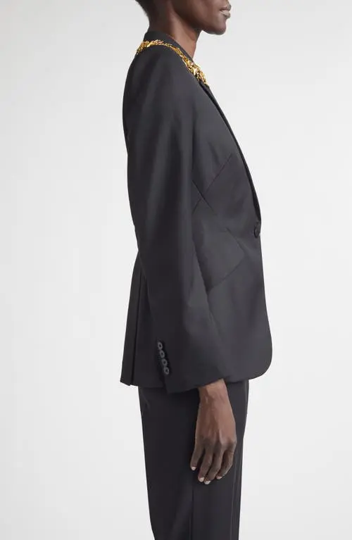 Alexander McQueen Embellished Collar Wool Jacket