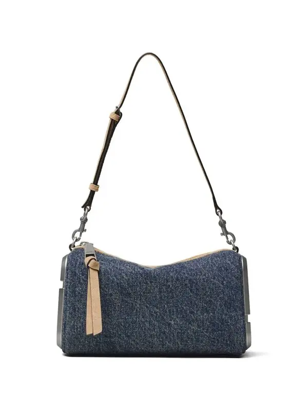 Marc Jacobs Denim And Suede Snapshot Shoulder Bag - Dark Wash