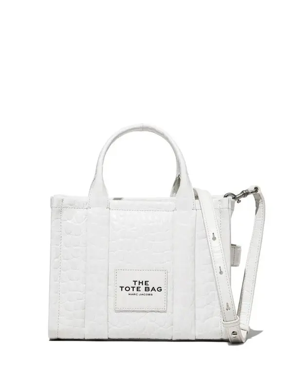 Marc Jacobs Croc Embossed Small Tote Bag - Ivory