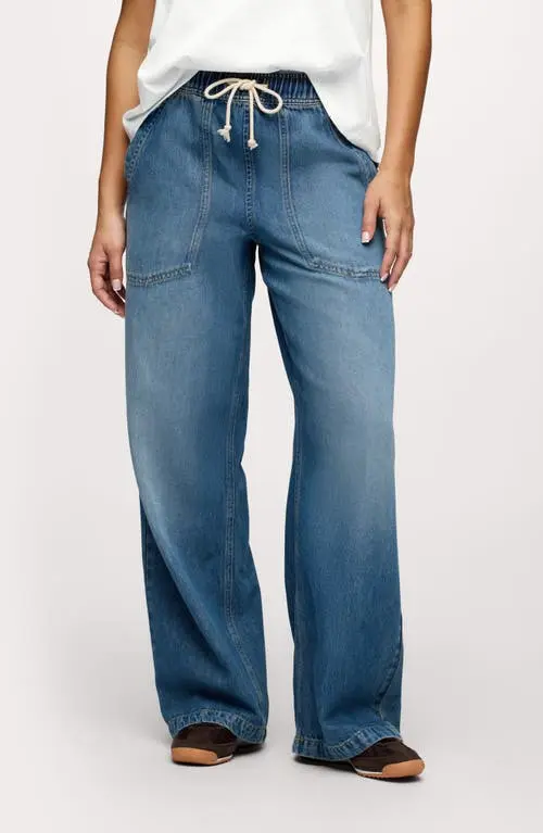 NUUDS Wide-leg Drawstring Jeans - Athens Wash