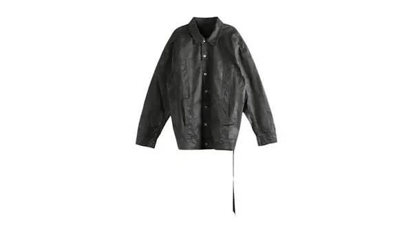 Rick Owens Giacca In Denim Jumbo Worker Coat - Black