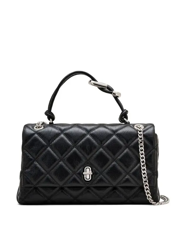 Marc Jacobs The Dual Chain Shoulder Quilted Leather Bag - Black