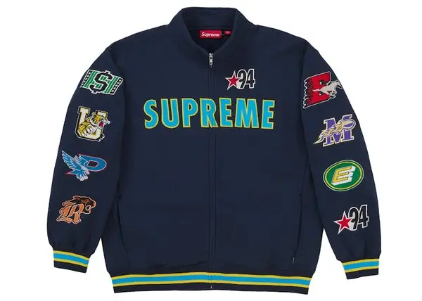 Supreme Mascots Zip Up Sweatshirt - Navy Blue