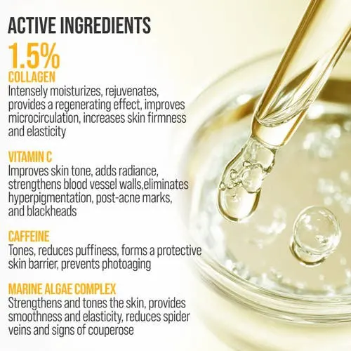 7DAYS Face Moisturizer With Collagen For Firming And Lifting With 3d Massage Applicator