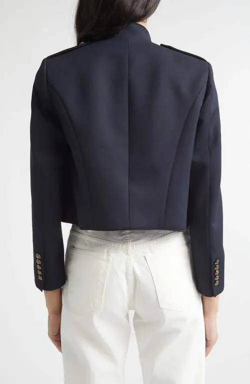 NILI LOTAN Betsy Virgin Wool Military Jacket - Midnight