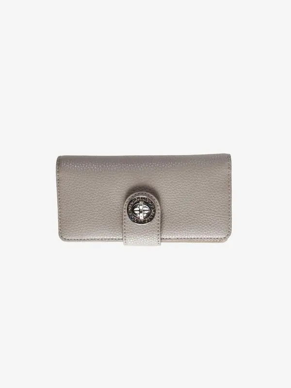 Marc Jacobs Signet Turnlock Slg Slim Wallet - Concrete