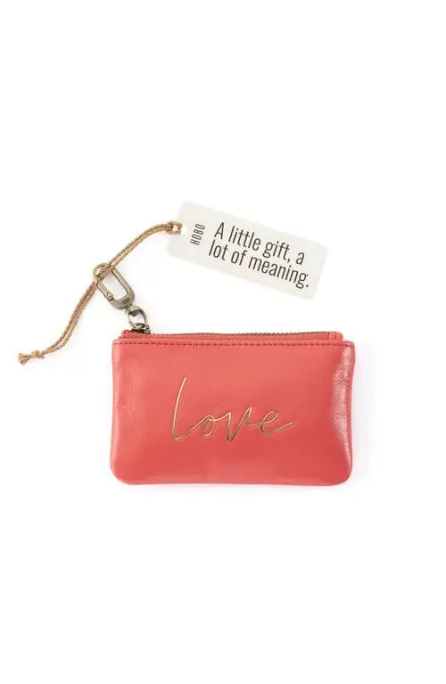 Hobo Sentiment Leather Pouch - Pink Mirage