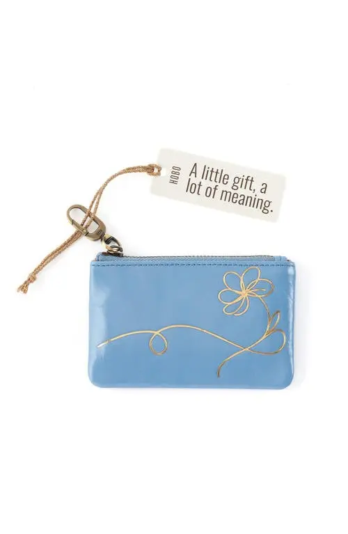 Hobo Sentiment Leather Pouch - Faded Denim