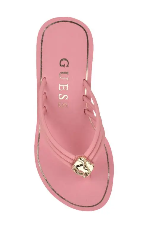 Guess Sabrie Platform Wedge Sandal - Medium Pink