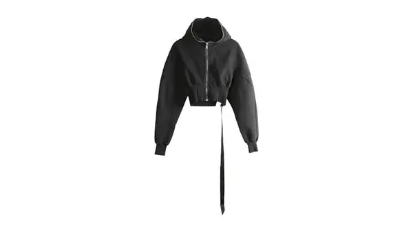 Rick Owens Felpa Collage Gimp Hoodie - Black